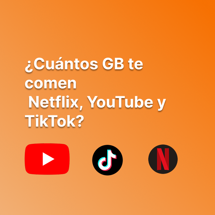 ¿Cuántos datos consumen Netflix, YouTube y TikTok? Guía real 2026